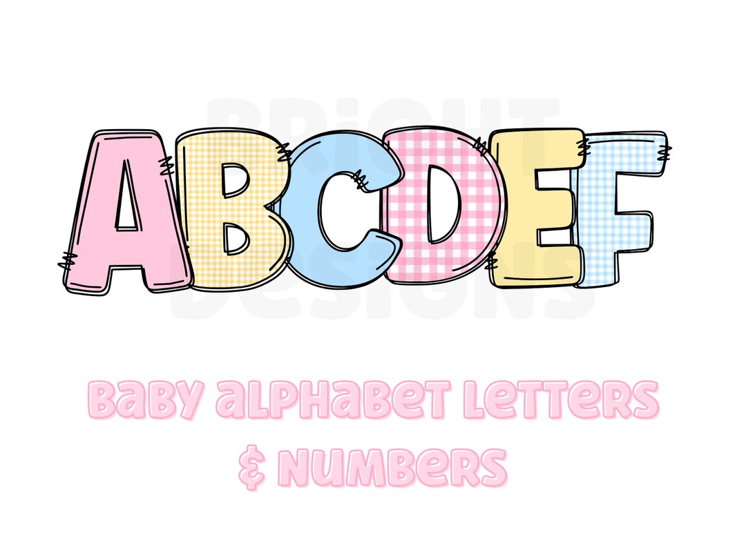 Baby Clipart Letters 300dpi Transparent Png. 5 Styles of Alphabet ...