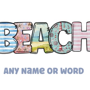 Beach Clipart Letters 300dpi Transparent Png. 5 Styles of Alphabet ...