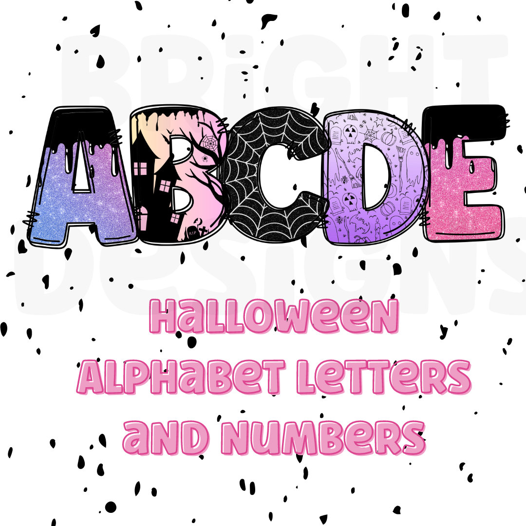 Halloween Alphabet Png Clipart Letters 300dpi Transparent Png. - Etsy