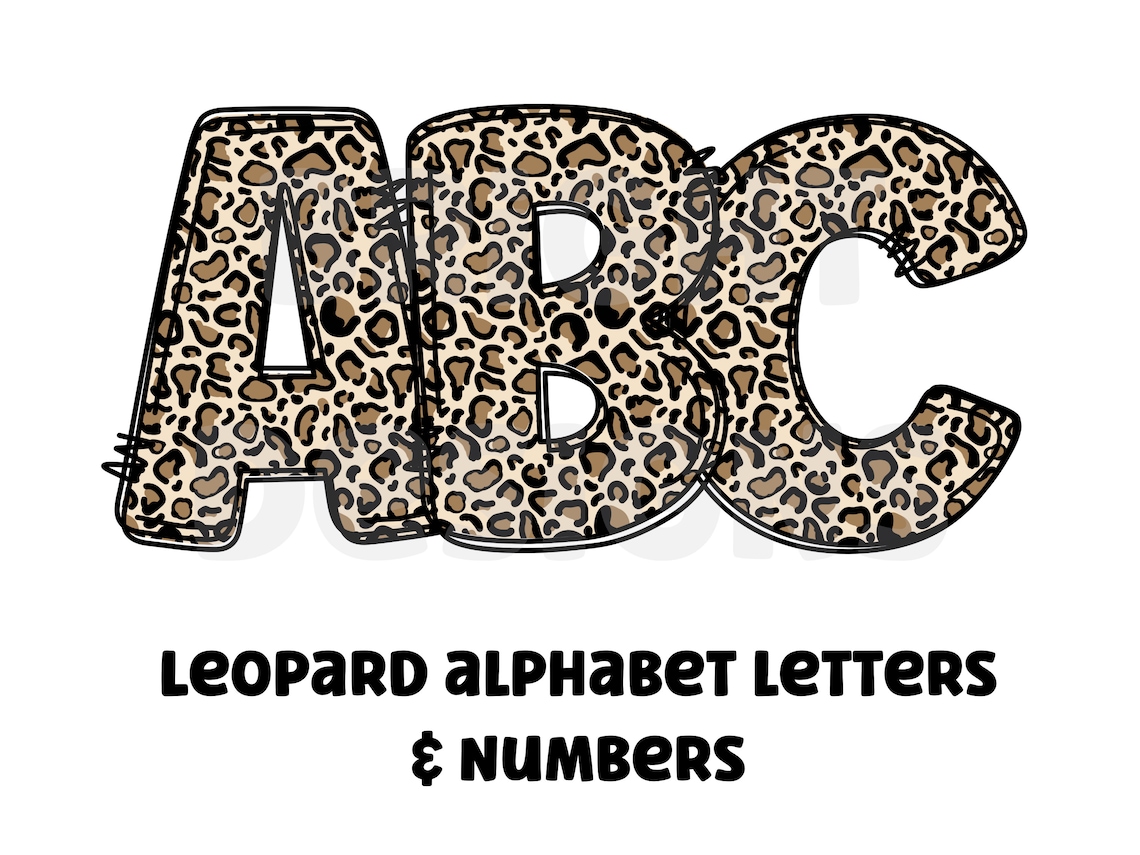 Leopard Alphabet Png Clipart Letters 300dpi Transparent Png. 1 Set of ...