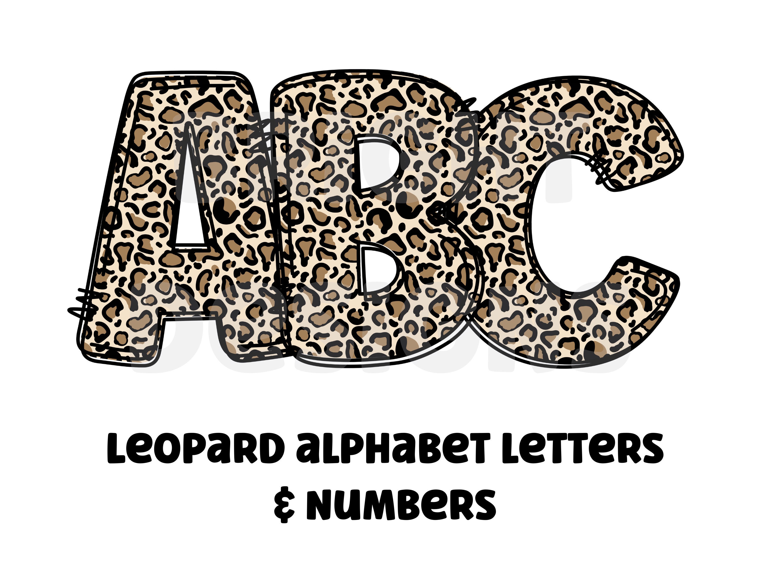 Leopard Alphabet Png Clipart Letters 300dpi Transparent Png. 1 Set of ...