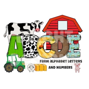 Farm Clipart Letters 300dpi Transparent Png. 5 Styles of Alphabet ...