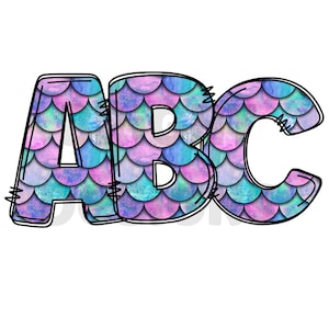Mermaid Alphabet Png Clipart Letters 300dpi Transparent Png. 5 Styles ...