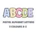 Pastel Clipart Letters 300dpi Transparent Png. 5 Styles of Alphabet ...