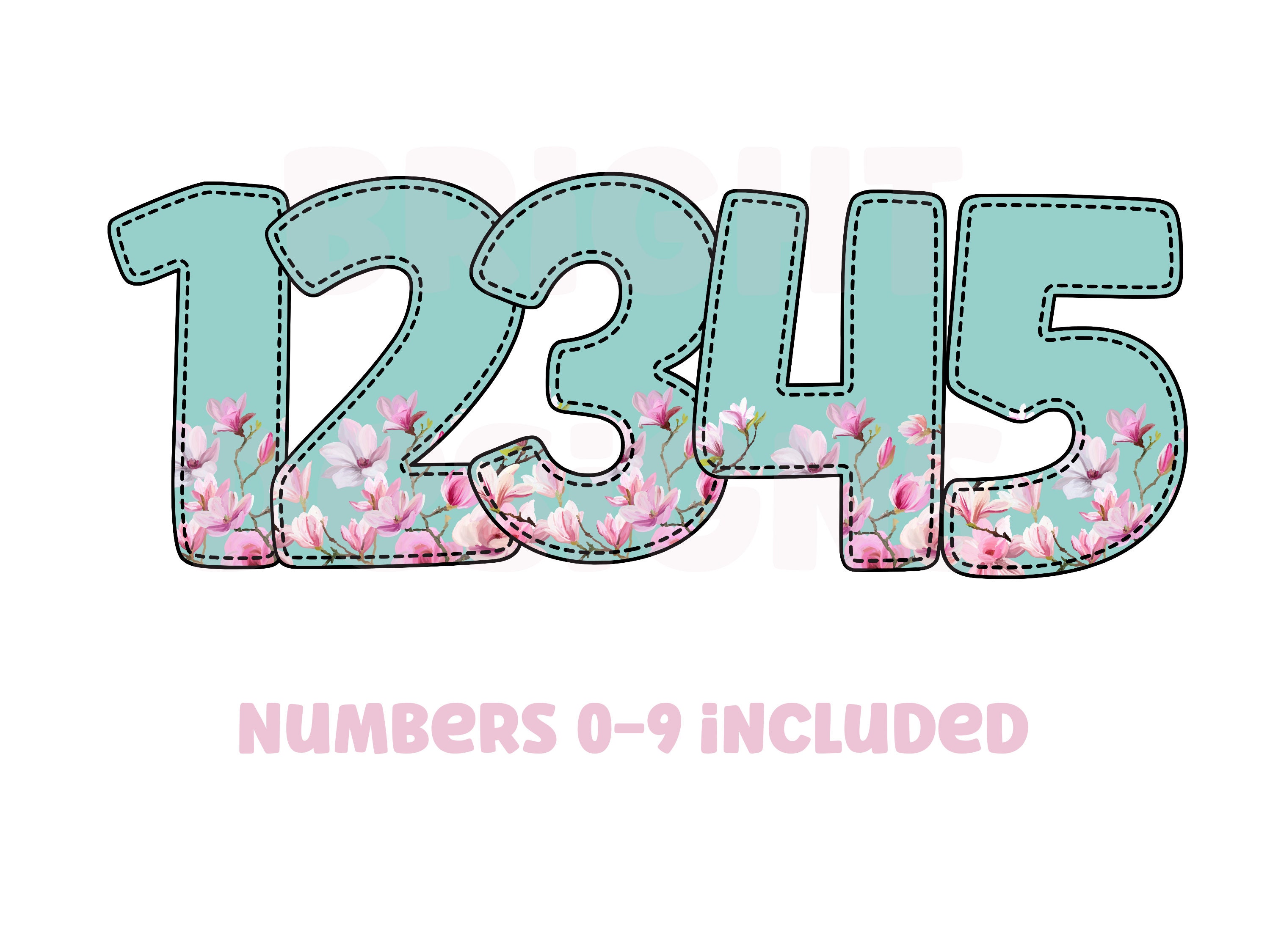 Blue Floral Stitch Clipart Letters 300dpi Transparent Png. 1 - Etsy