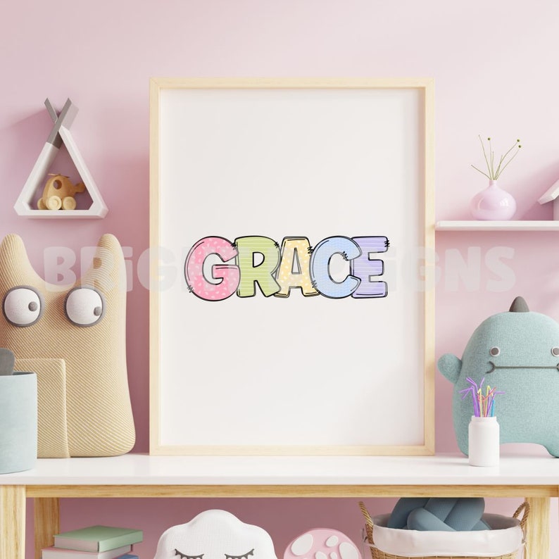 Pastel Clipart Letters 300dpi Transparent Png. 5 Styles of Alphabet ...