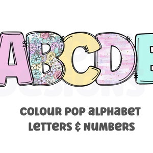 Colour Pop Alphabet Clipart Letters 300dpi Transparent Png. 5 Styles of ...