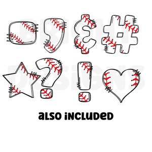 Baseball Alphabet Clipart Letters 300dpi Transparent Png. 1 Set of ...