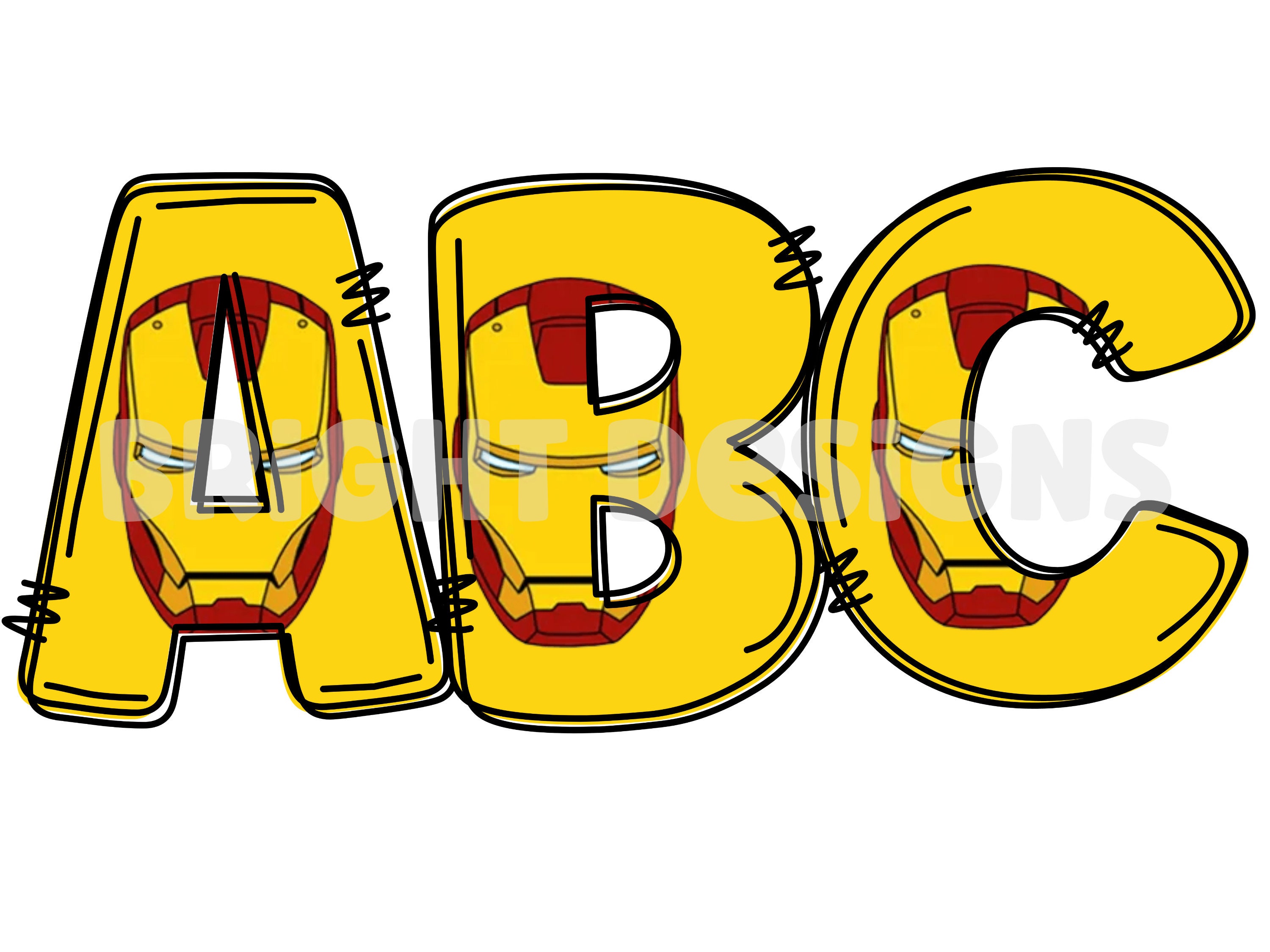 Super Heroes Alphabet Clipart Letters 300dpi Transparent Png. 5 Styles ...