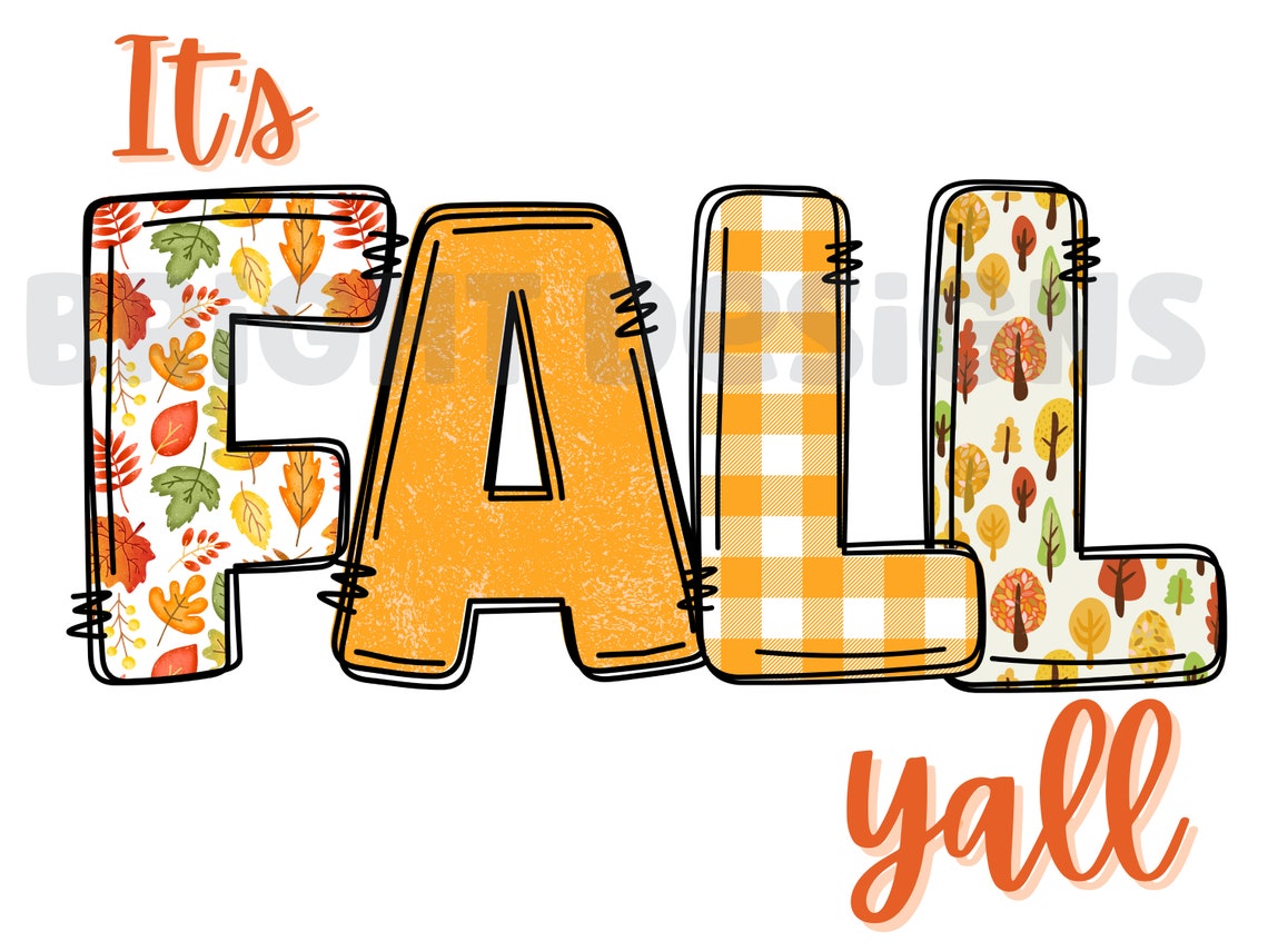Fall Autumn Clipart Letters 300dpi Transparent Png. 5 Styles - Etsy