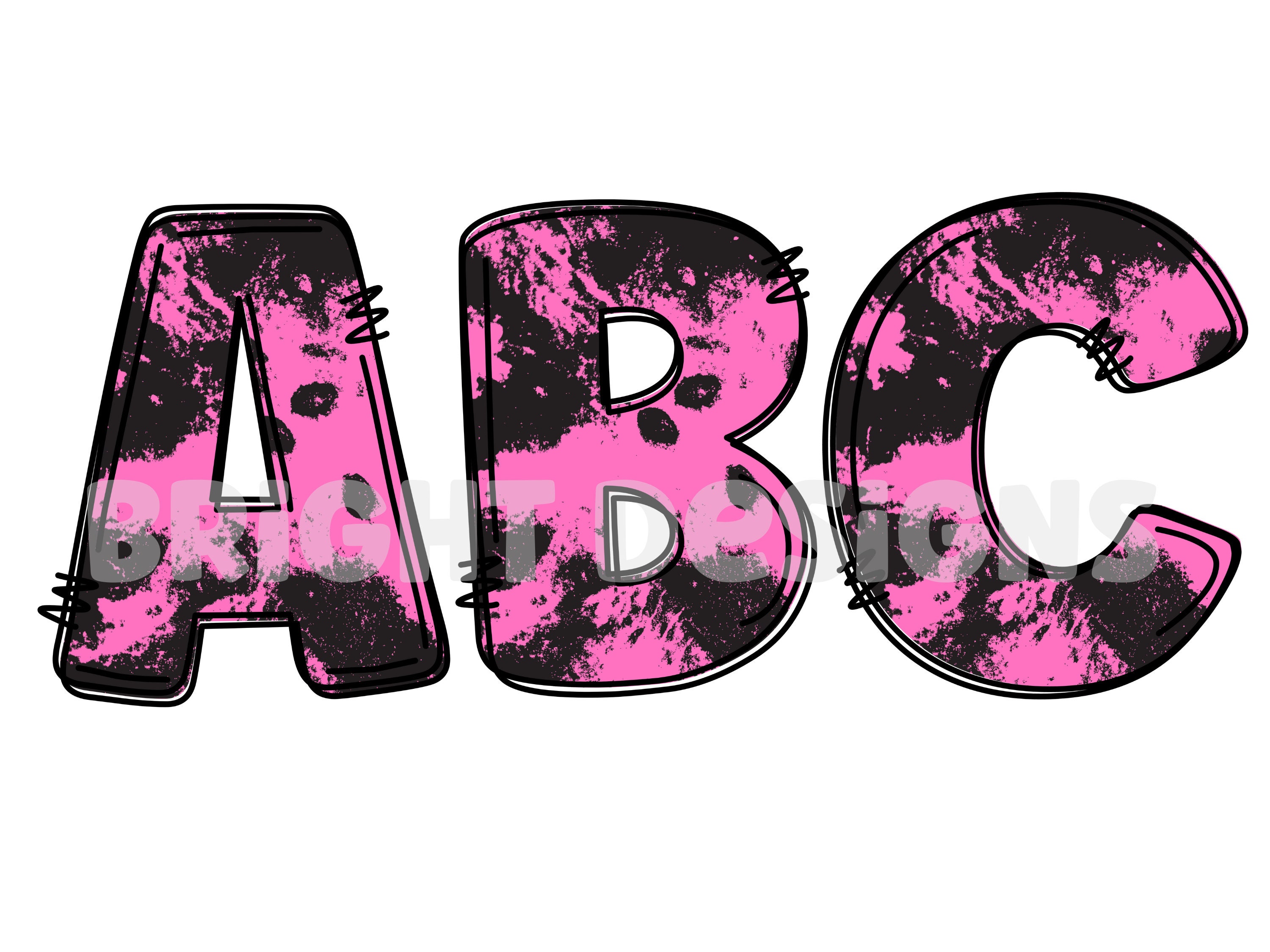 Bright Party Clipart Letters 300dpi Transparent Png. 5 Styles - Etsy