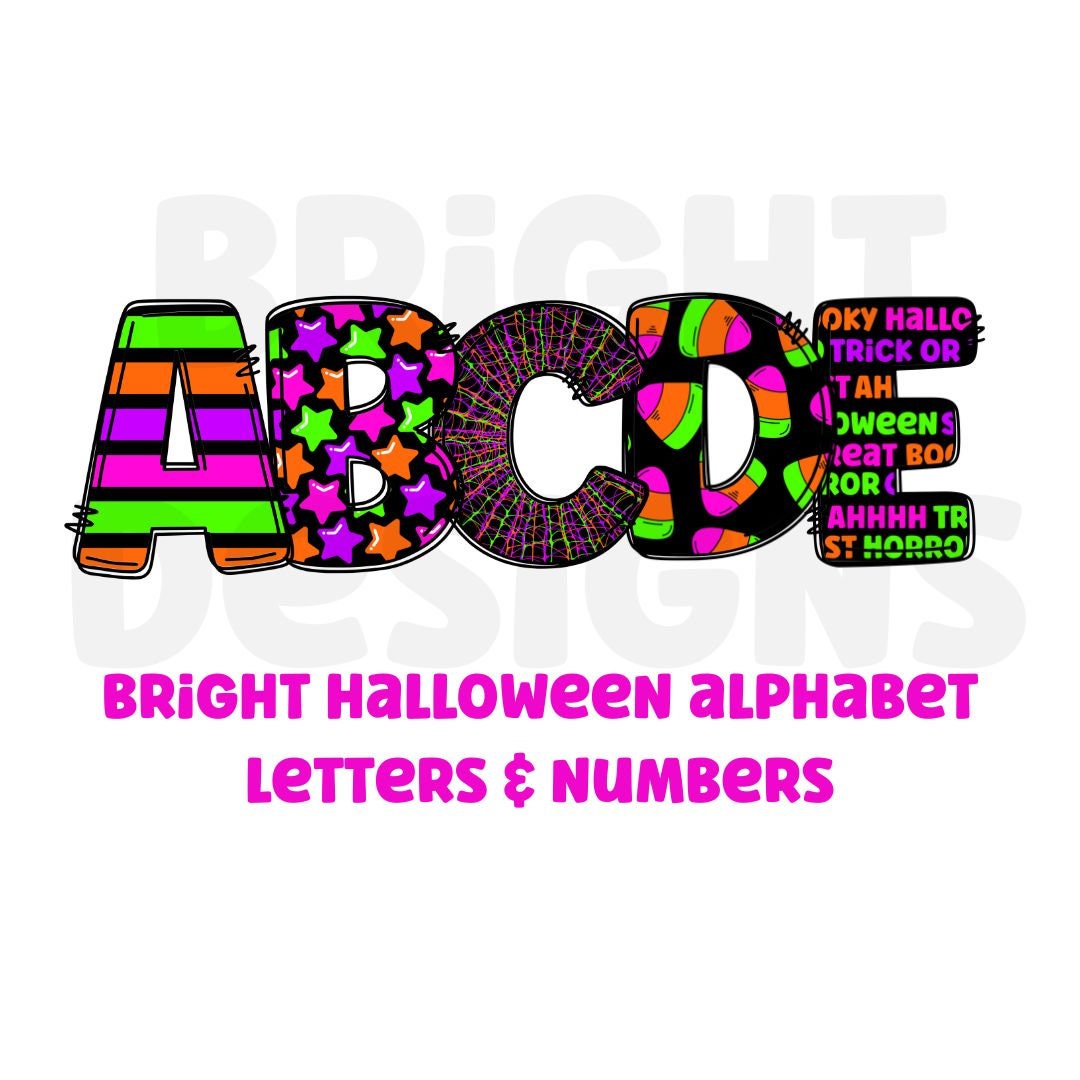 Halloween Alphabet Png Clipart Letters 300dpi Transparent Png. 5 Styles ...