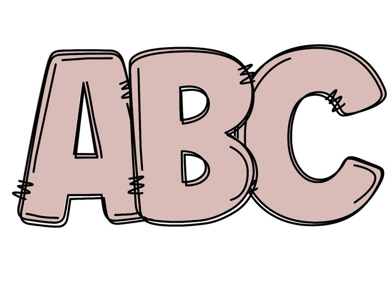 Neutral Alphabet Clipart Letters 300dpi Transparent Png. 5 - Etsy