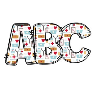Nurse Alphabet Clipart Letters 300dpi Transparent Png. 5 Styles of ...