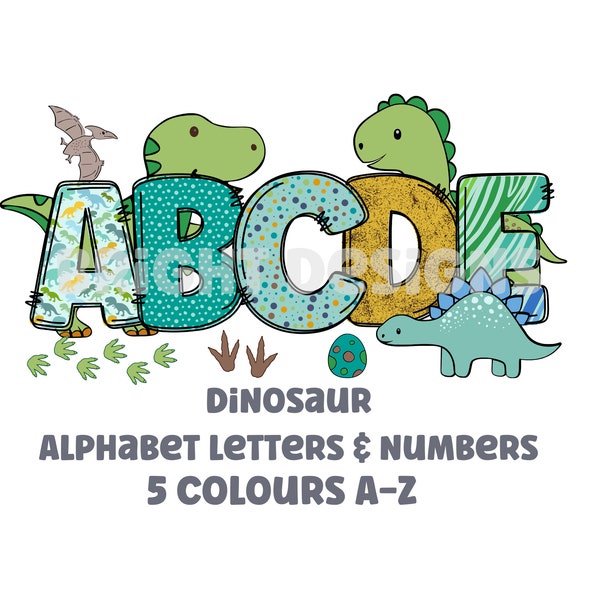 Dinosaur Letters - Etsy