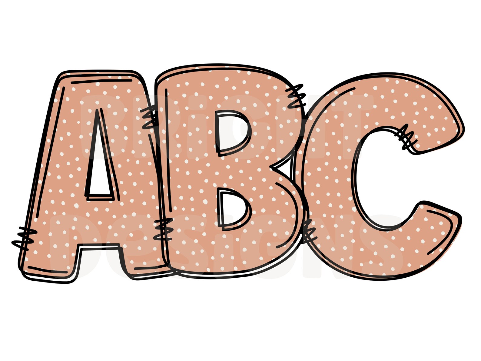 Boho Clipart Letters 300dpi Transparent Png. 5 Styles of - Etsy