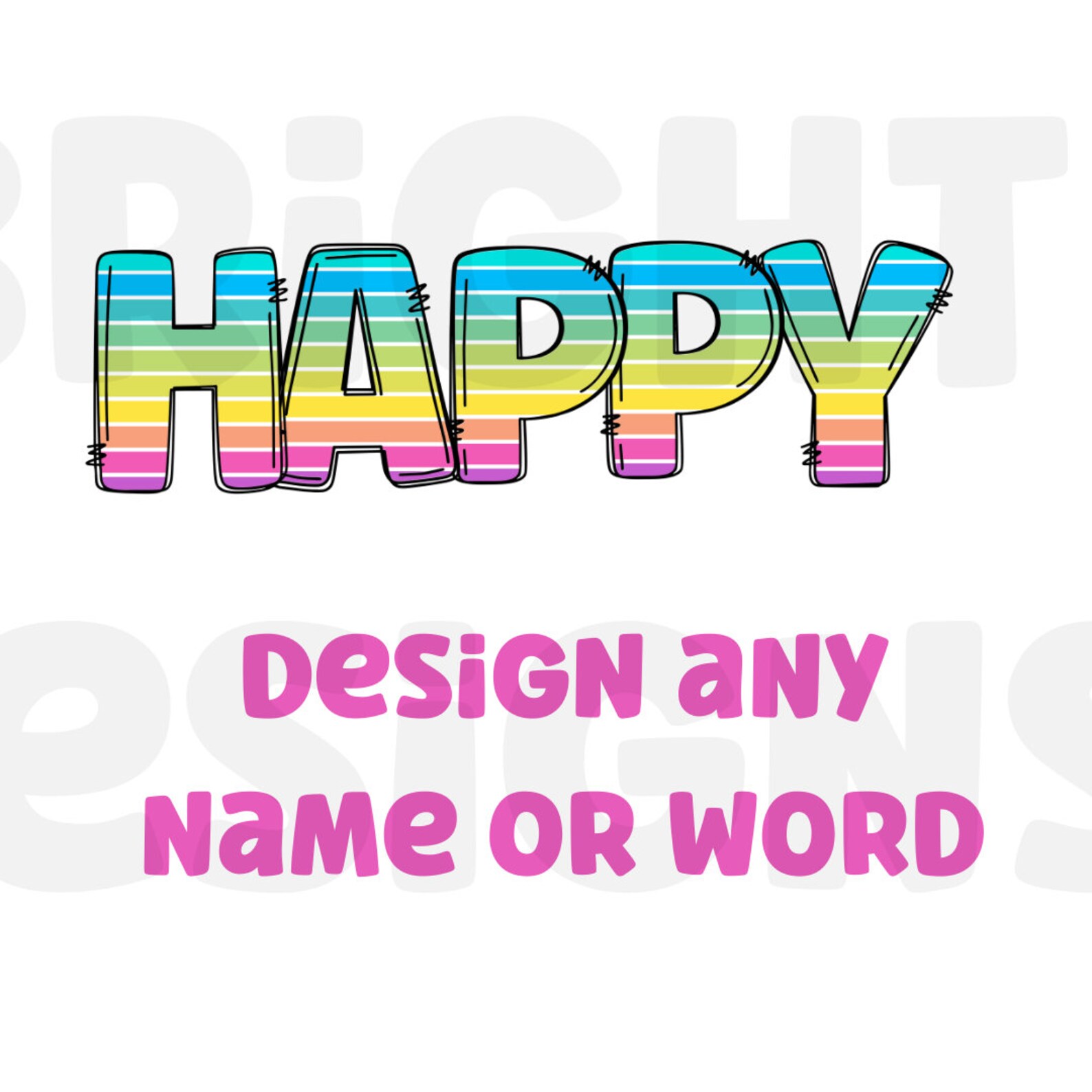 Rainbow Pop Alphabet Png Clipart Letters 300dpi Transparent Png. 1 Set ...