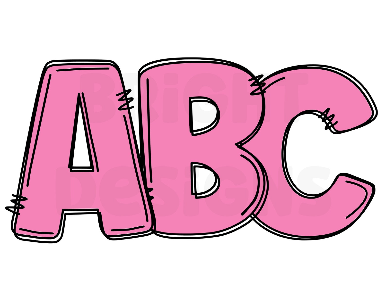 Sugar Pop Pastel Clipart Letters 300dpi Transparent Png. 5 Styles of ...