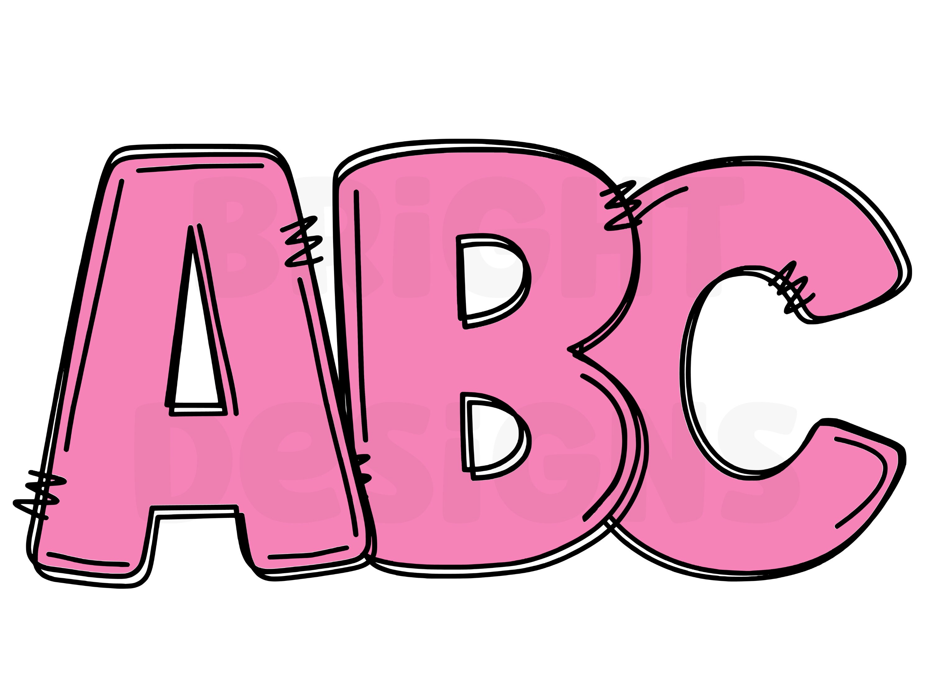 Sugar Pop Pastel Clipart Letters 300dpi Transparent Png. 5 Styles of ...