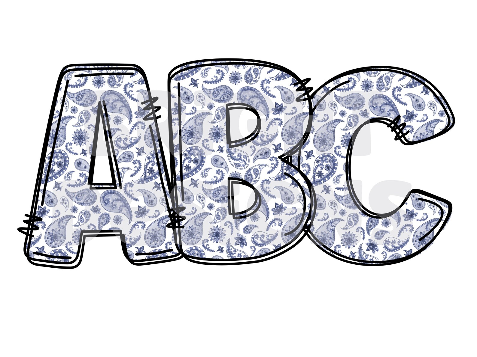 Chic Clipart Letters 300dpi Transparent Png. 5 Styles of Alphabet ...