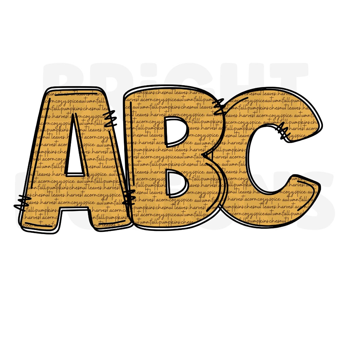 Fall Autumn Alphabet Png Clipart Letters 300dpi Transparent - Etsy