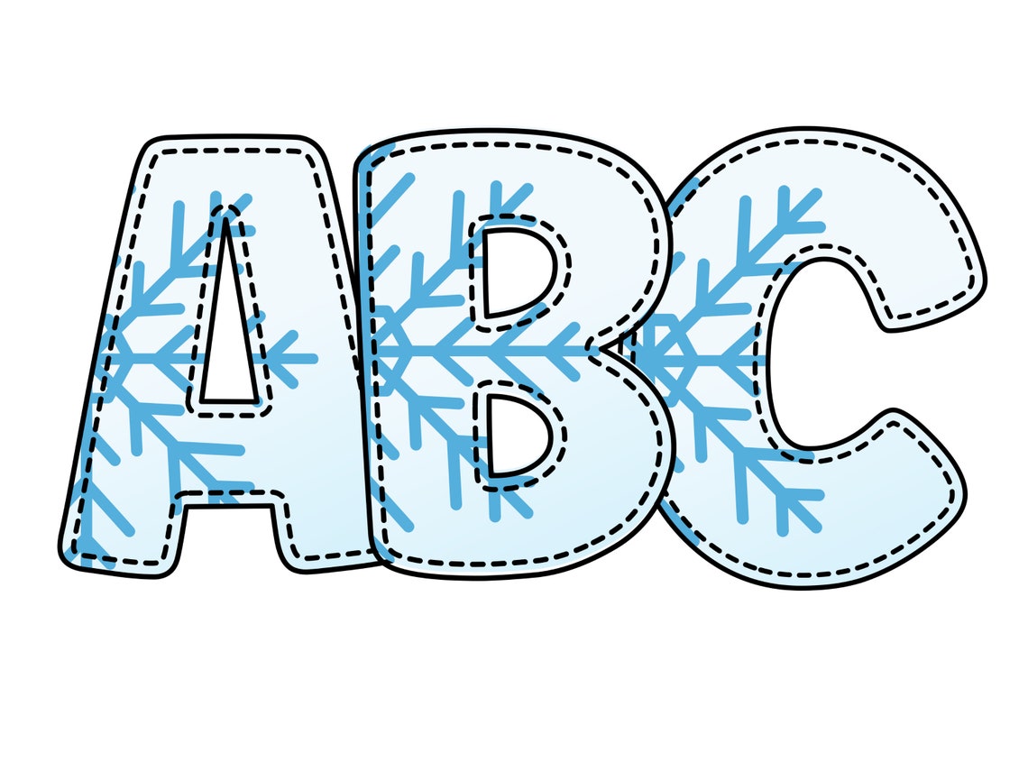Frozen Clipart Letters 300dpi Transparent Png. 5 Styles of - Etsy