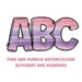Pink and Purple Watercolor Alphabet Png Clipart Letters 300dpi ...