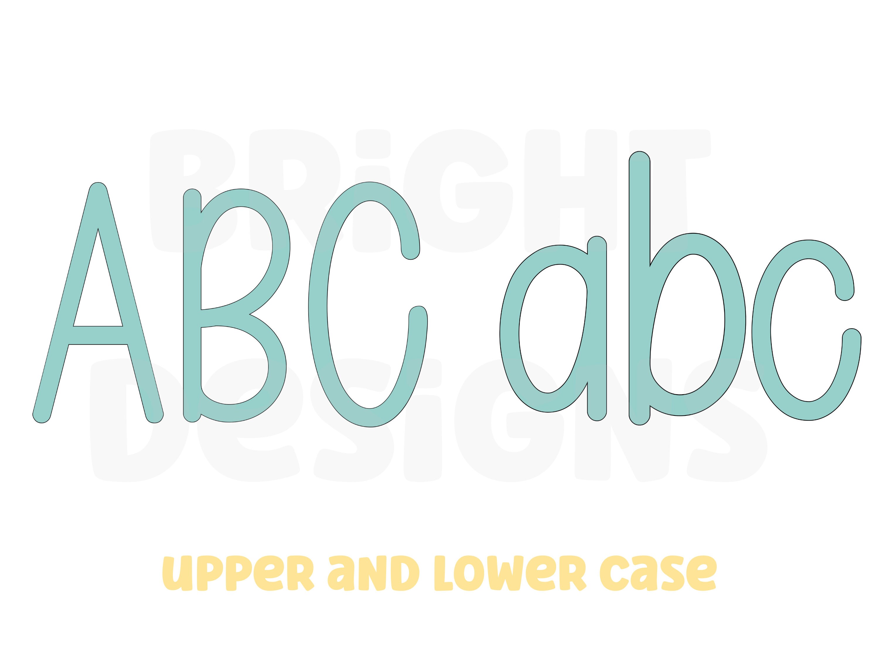 Bright Skinny Clipart Letters 300dpi Transparent Png. 5 Styles of ...