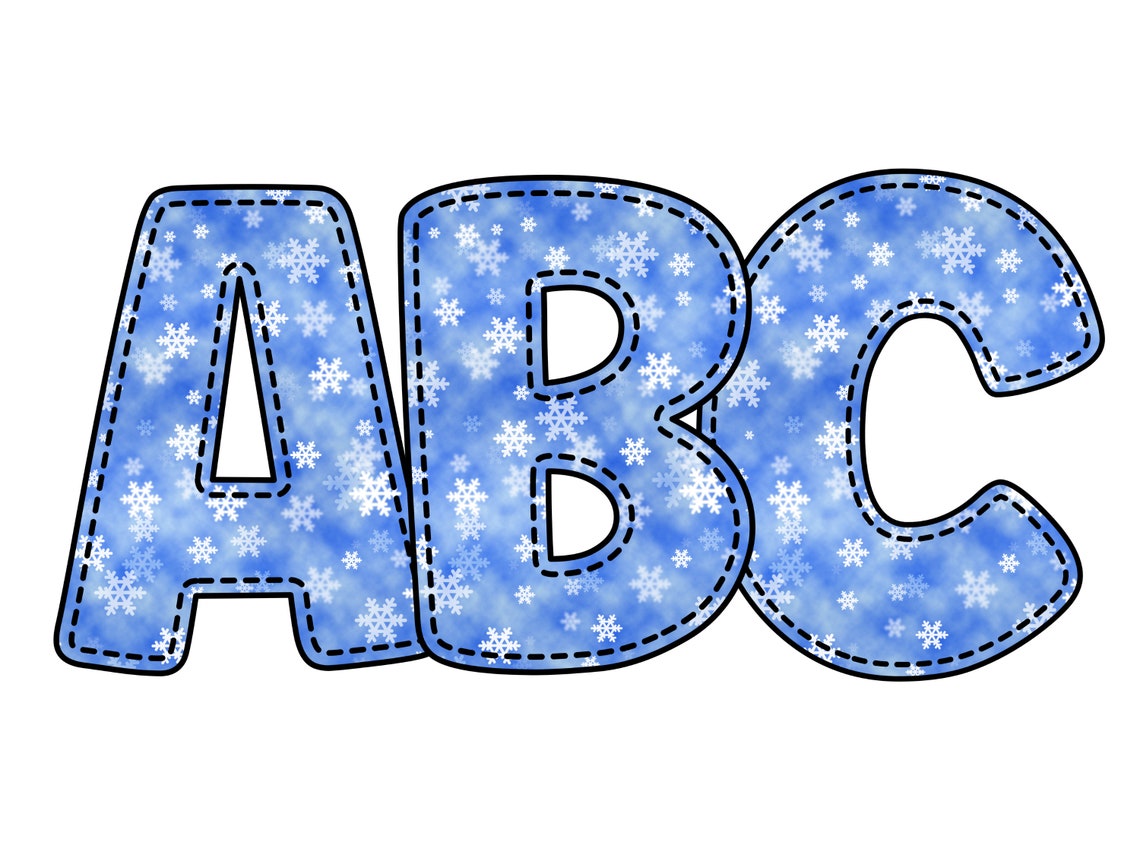 Frozen Clipart Letters 300dpi Transparent Png. 5 Styles of - Etsy