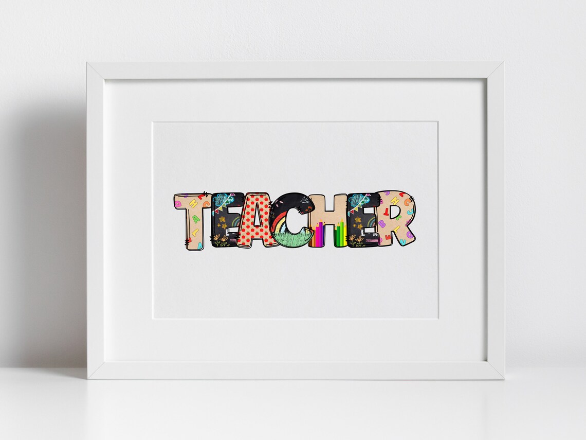 School Teacher Clipart Letters 300dpi Transparent Png. 5 - Etsy