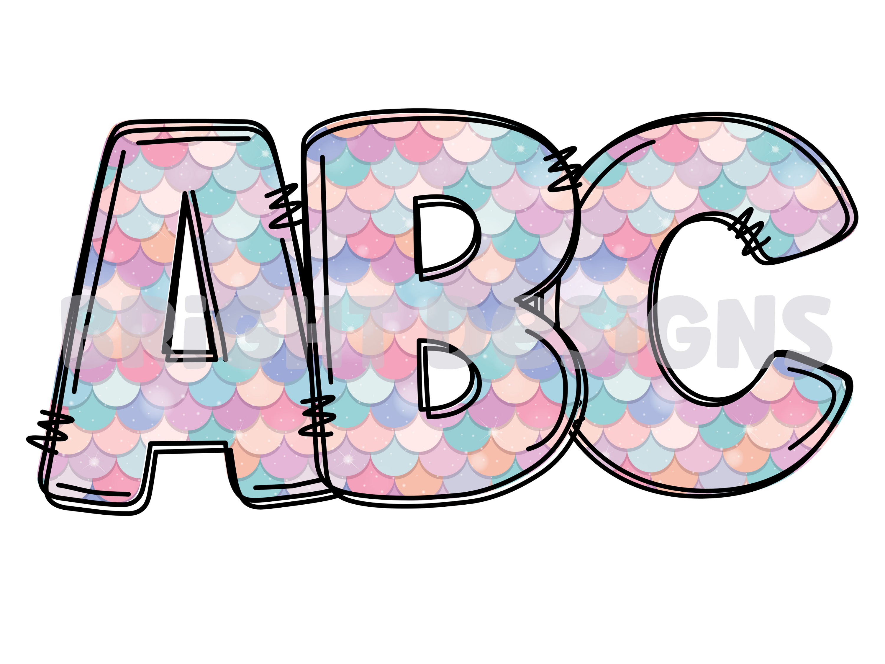 Girl Power Alphabet Clipart Letters 300dpi Transparent Png. 5 Styles of ...
