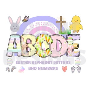Easter Clipart Letters 300dpi Transparent Png. 5 Styles of Alphabet ...