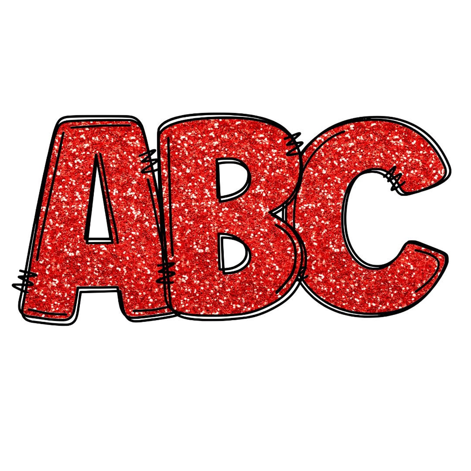 4th July Alphabet Clipart Letters. Doodle Font Doddle Letters American ...