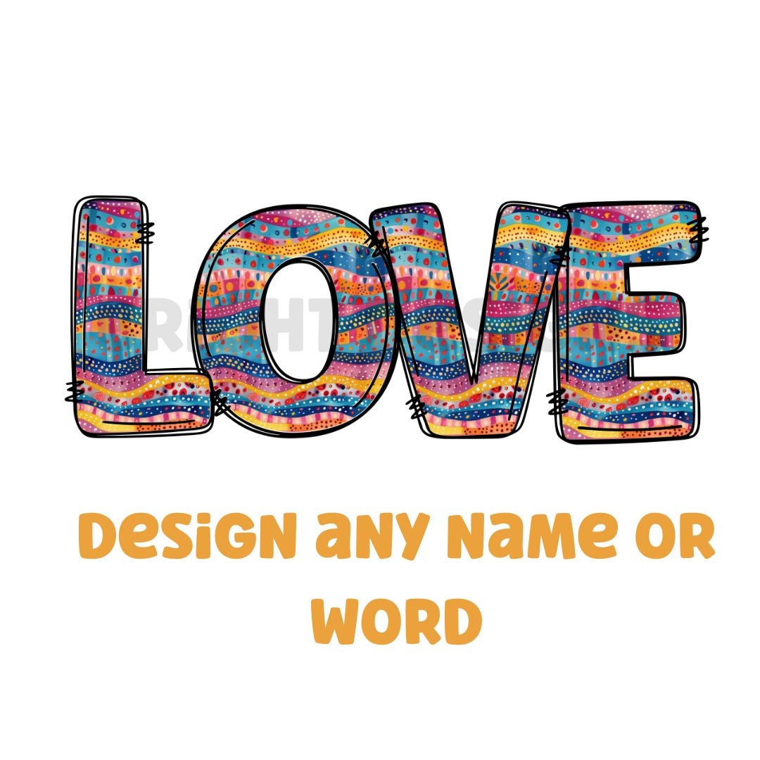 Bright Boho Alphabet Png Clipart Letters 300dpi Transparent Png. 1 Set ...