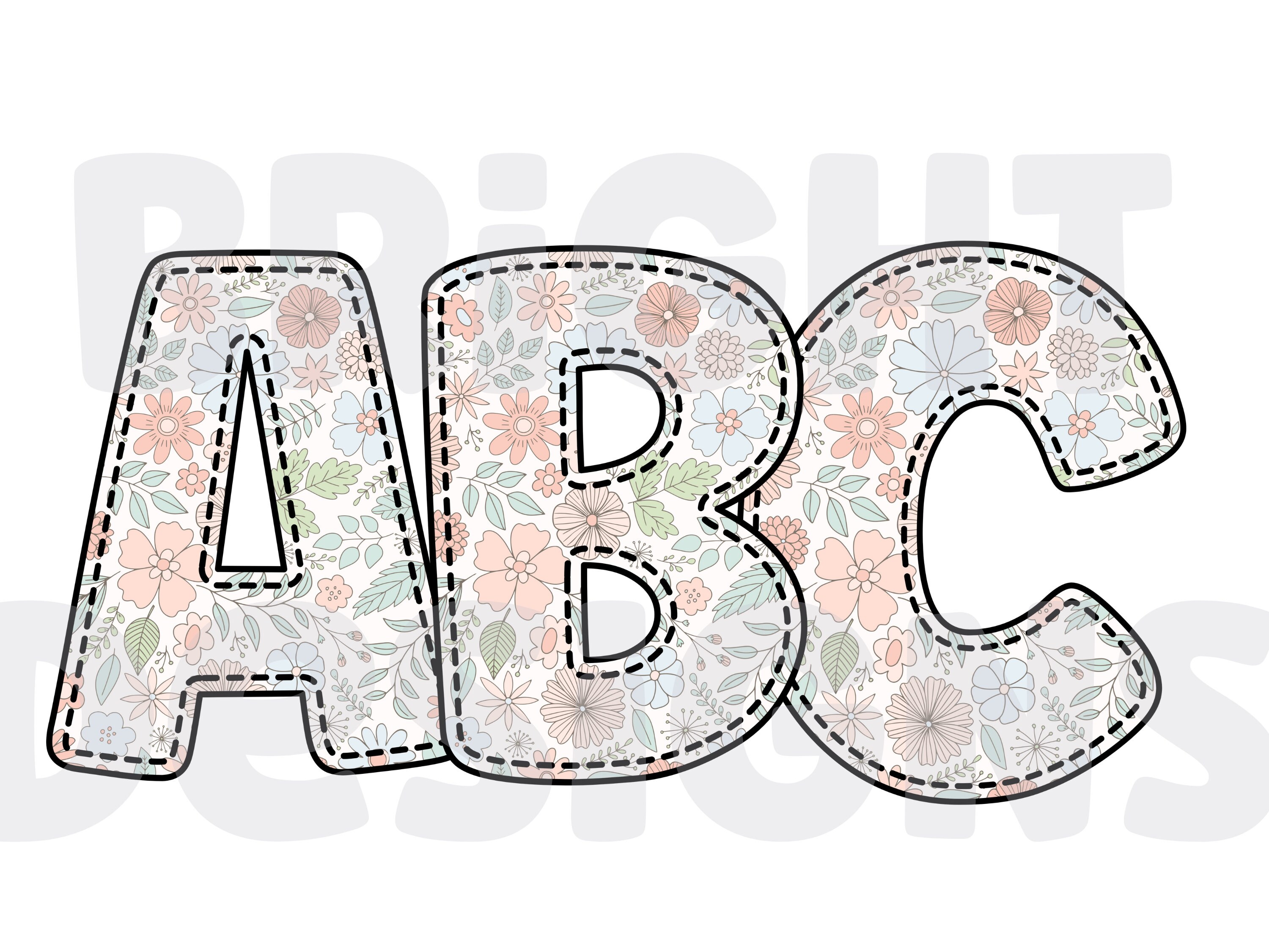 Spring Clipart Letters 300dpi Transparent Png. 5 Styles of - Etsy