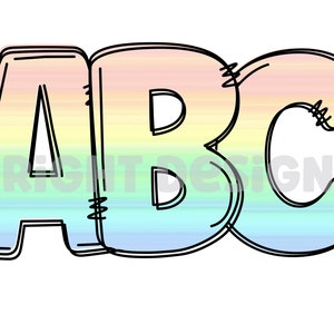 Water Colour Clipart Letters 300dpi Transparent Png. 5 Styles of ...