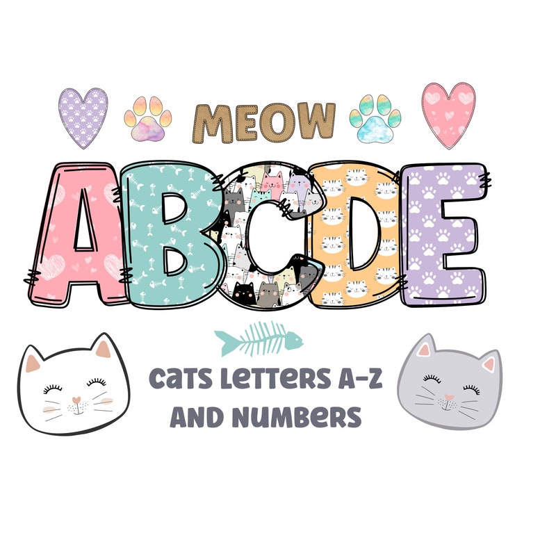 Cat Letters - Etsy