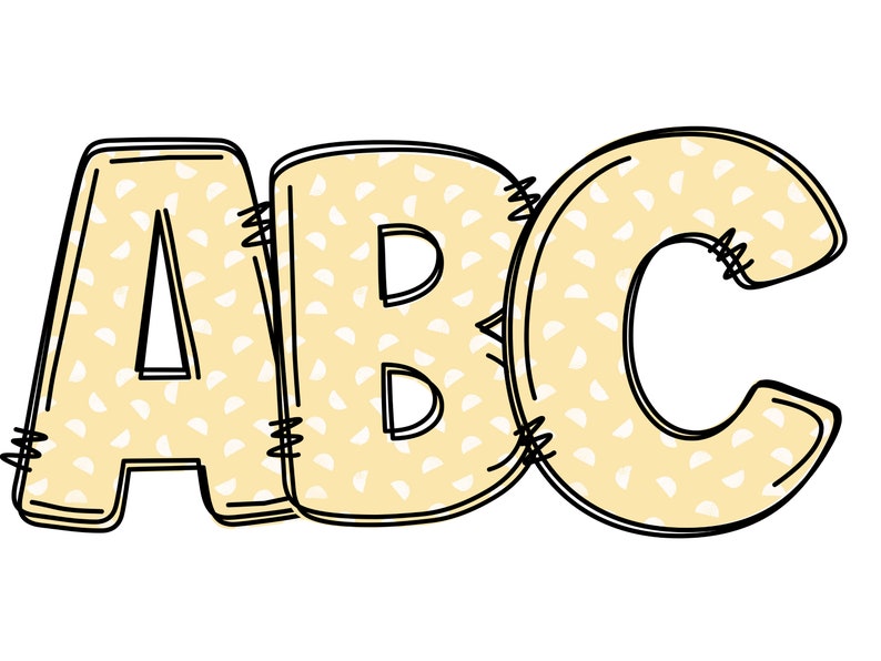 Pastel Clipart Letters 300dpi Transparent Png. 5 Styles of - Etsy