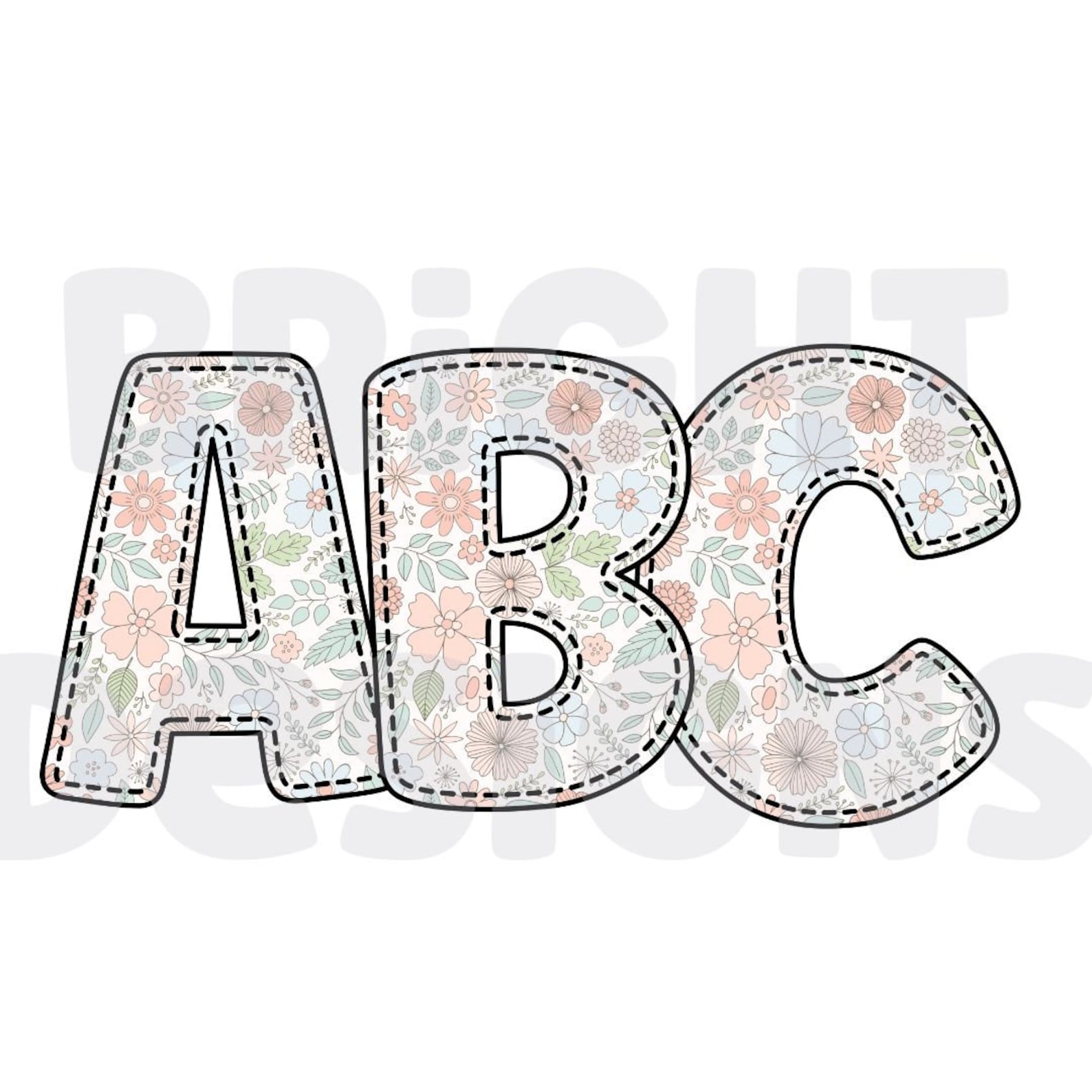 Spring Clipart Letters 300dpi Transparent Png. 5 Styles of Alphabet ...