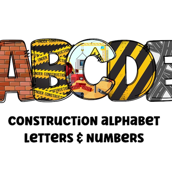 Construction Letters - Etsy