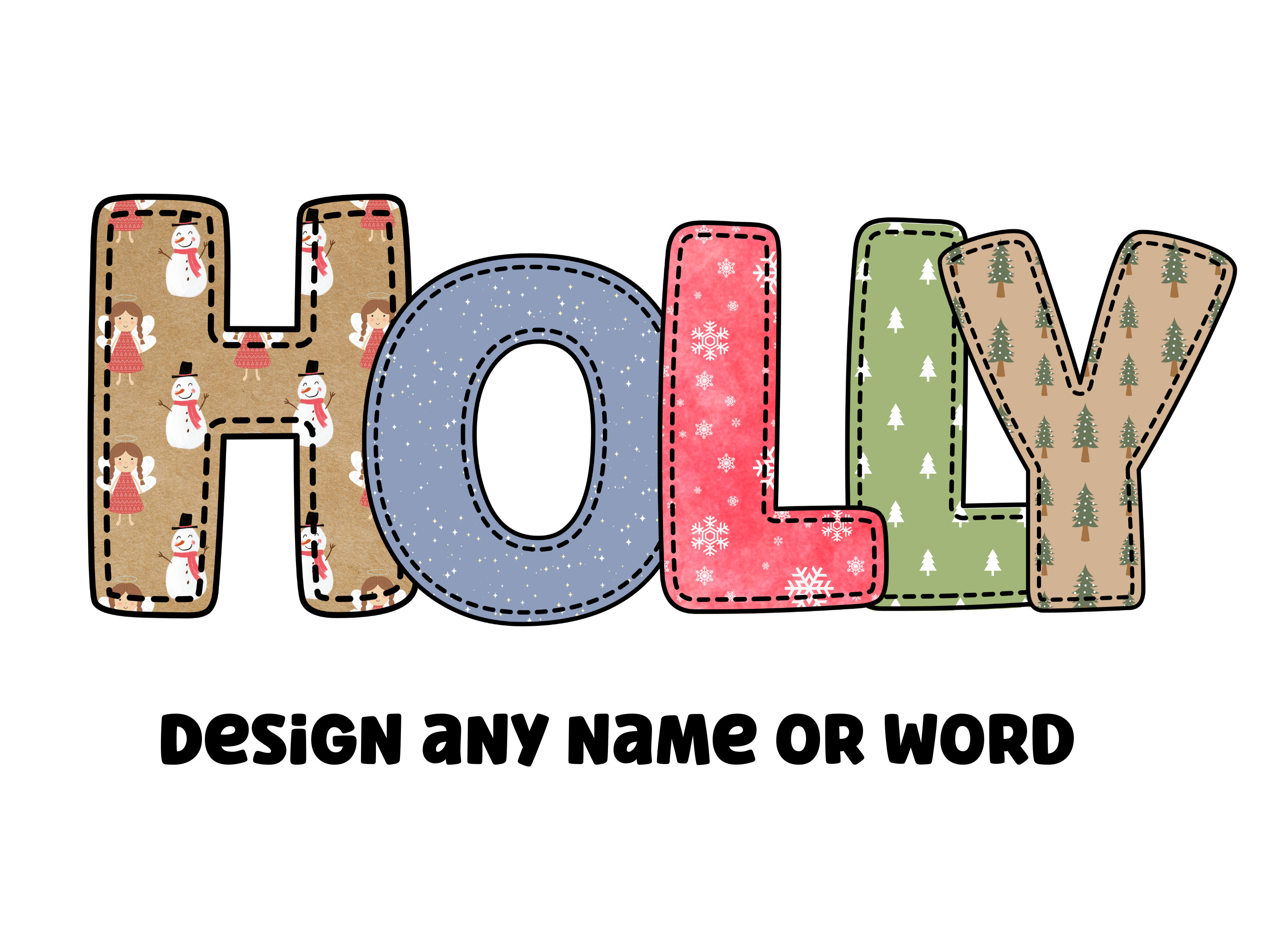 Christmas Clipart Letters 300dpi Transparent Png. 5 Styles. Christmas ...