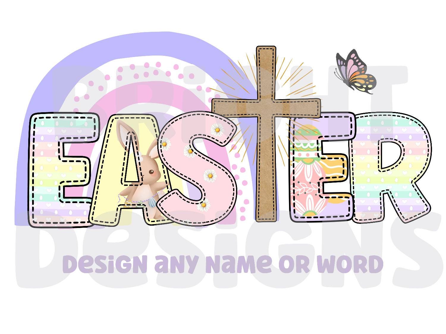 Easter Clipart Letters 300dpi Transparent Png. 5 Styles of Alphabet ...