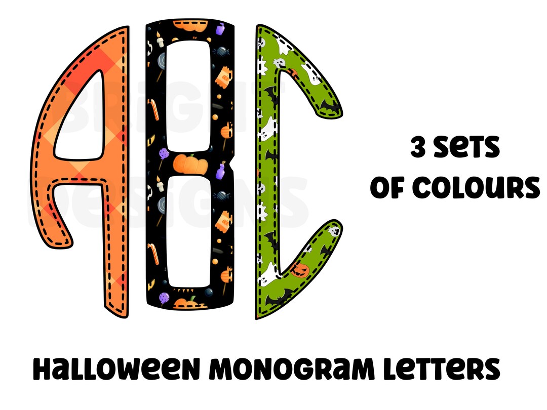 Monogram Halloween Alphabet Png Clipart Letters 300dpi Transparent Png ...
