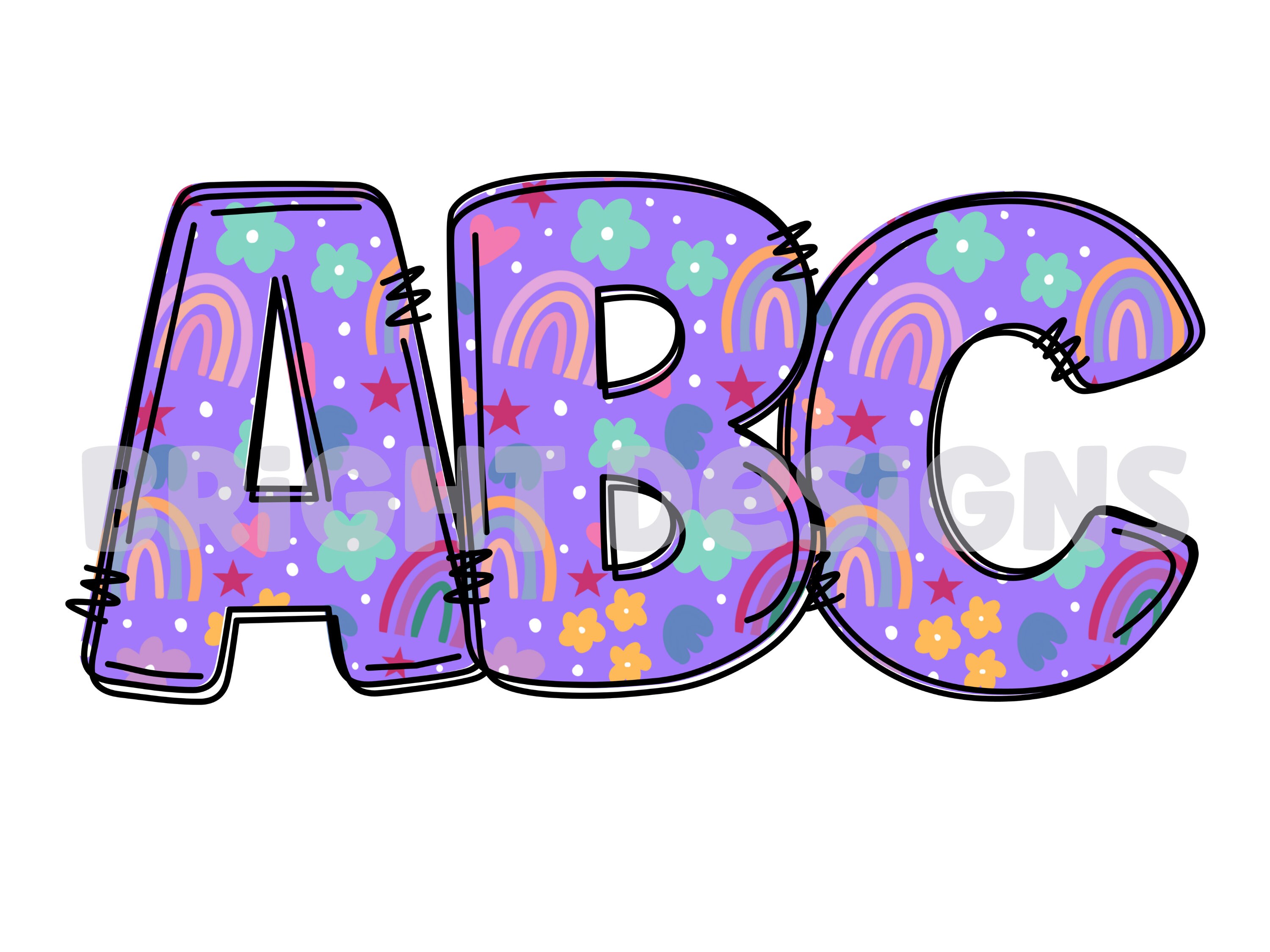 Girl Power Alphabet Clipart Letters 300dpi Transparent Png. 5 Styles of ...