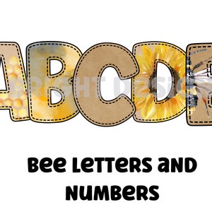 Bee Kraft Clipart Letters 300dpi Transparent Png. 5 Styles of - Etsy