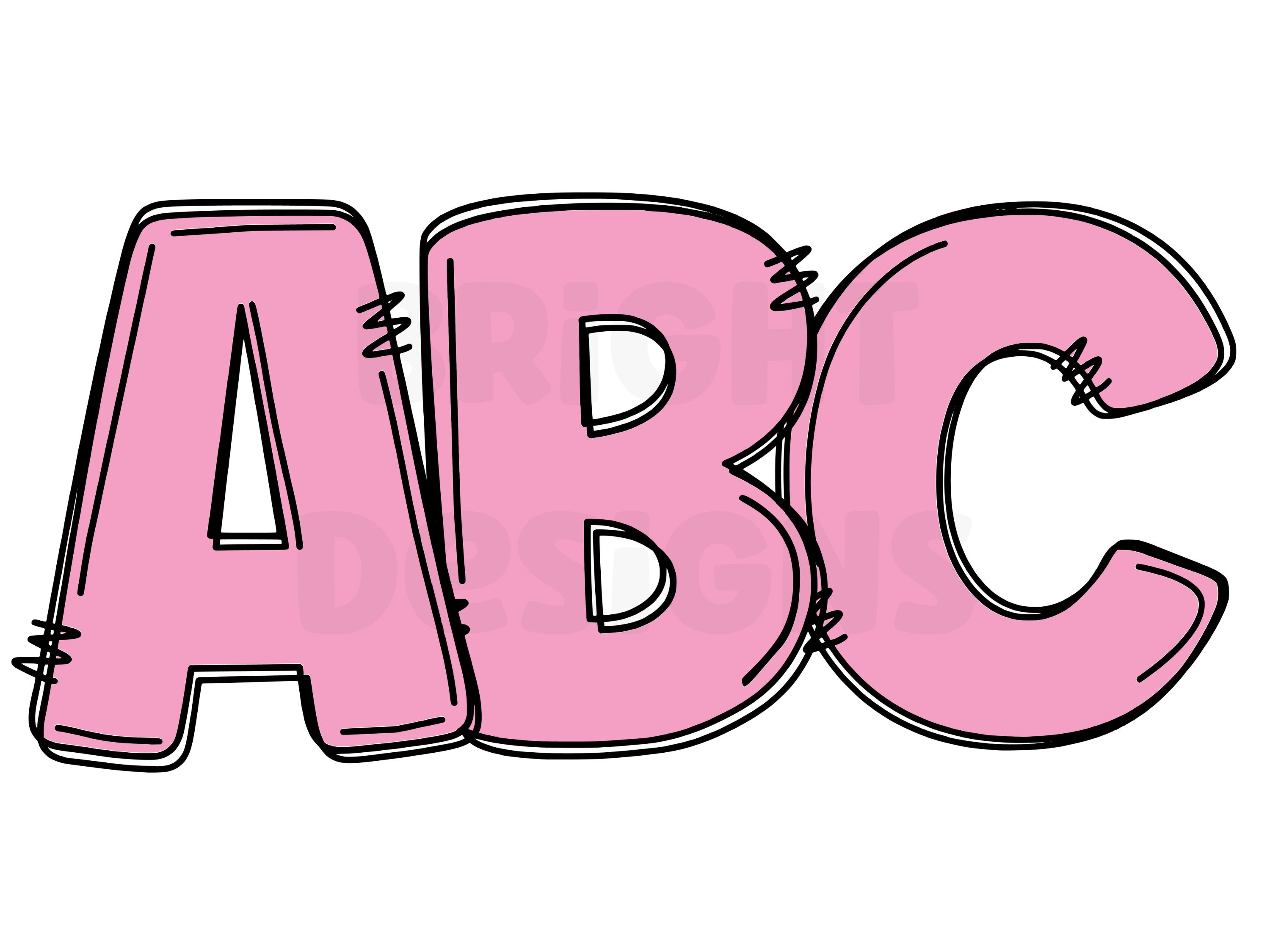 Rainbow Clipart Letters 300dpi Transparent Png. 5 Styles of - Etsy