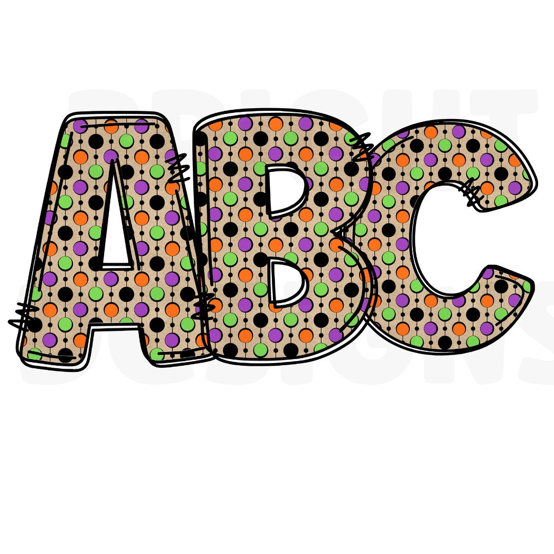 Halloween Alphabet Png Clipart Letters 300dpi Transparent Png. - Etsy