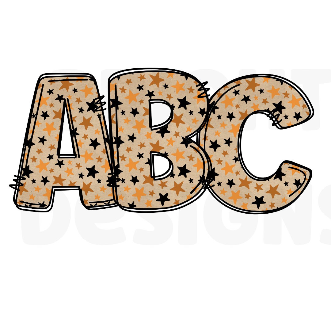 Halloween Alphabet Png Clipart Letters 300dpi Transparent Png. - Etsy