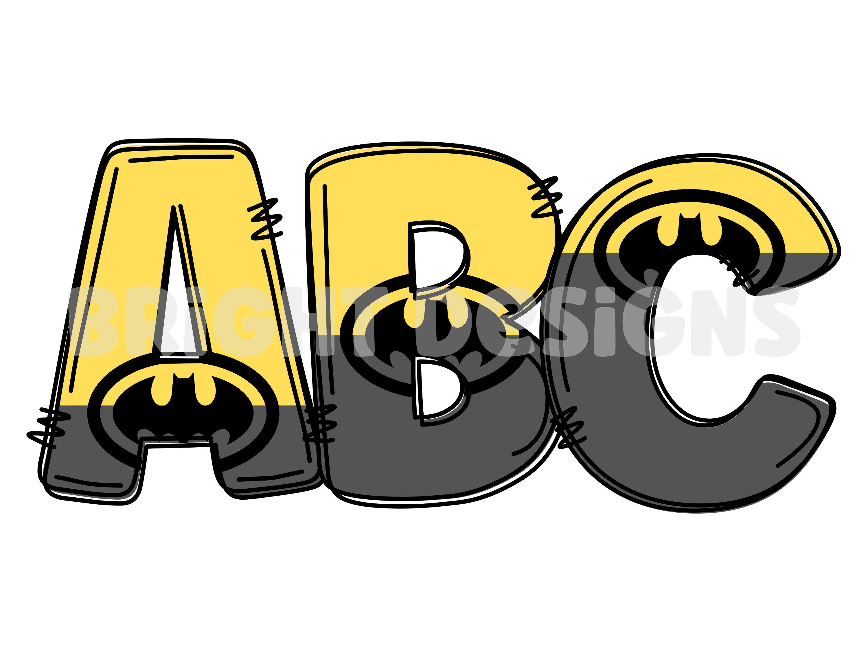 Super Heroes Alphabet Clipart Letters 300dpi Transparent Png. - Etsy