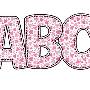 Pink Valentine Clipart Letters 300dpi Transparent Png. 5 Styles of ...